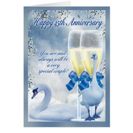 45th Anniversary Sapphire Anniversary Greeting Card Zazzle