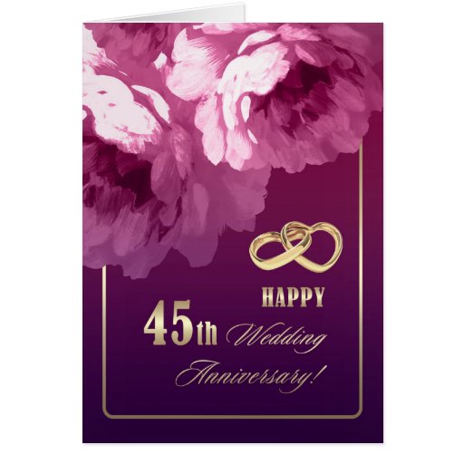 45th Wedding Anniversary Greeting Cards Zazzle