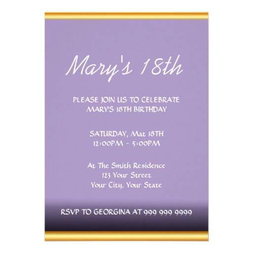 Create Your Own Birthday Invitation 5 X 7 Invitation Card Zazzle
