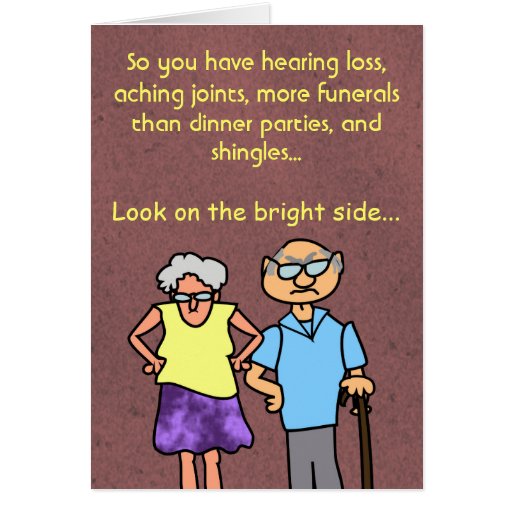 Funny Cartoon Seniors Discount Old Age Birthday Zazzle