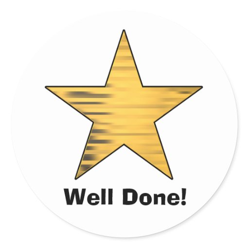 Gold Star Well Done Sticker | Zazzle Gold Star Well Done Sticker | Zazzle