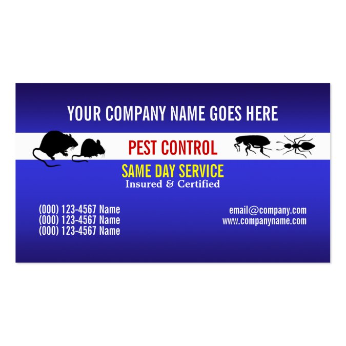 Pest Vermin Control Personalise Business Card Pest Vermin Control Personalise Business Card