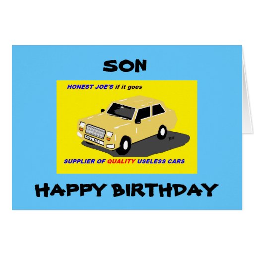 SON BIRTHDAY FUNNY GREETING CARD Zazzle