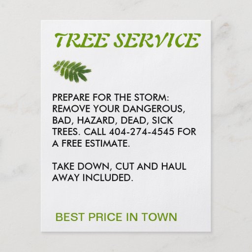 Tree Service Flyers Zazzle