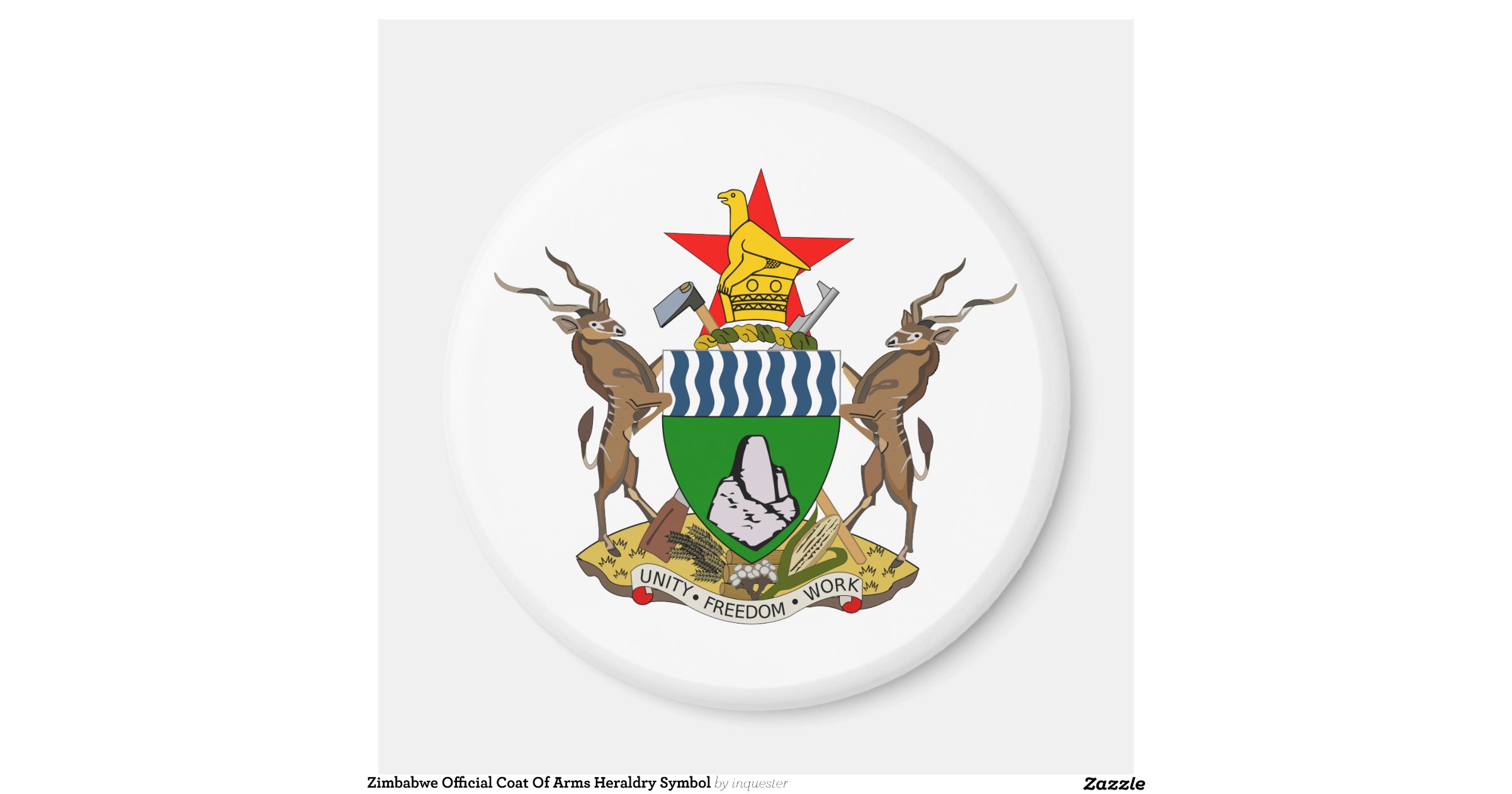 Zimbabwe Official Coat Of Arms Heraldry Symbol 6 Cm Round Magnet Zazzle zimbabwe-official-coat-of-arms-heraldry-symbol-6-cm-round-magnet-zazzle