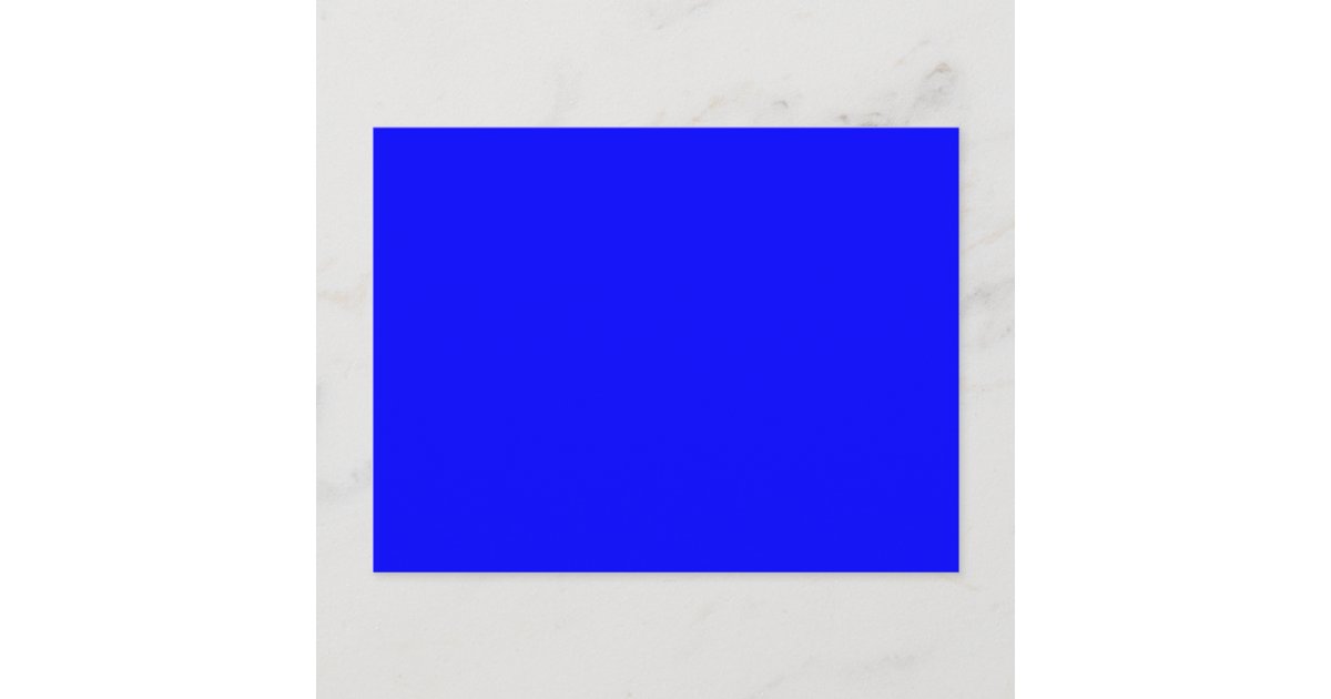 #0000FF Hex Code Web Colour Dark Vibrant Royal Blu Postcard | Zazzle
