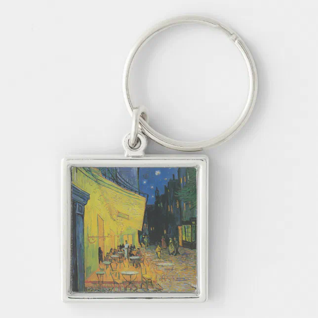 005-007 Van Gogh's Night Café Terrace - Compact Mi Key Ring | Zazzle