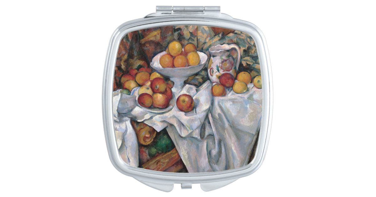 017-001 Paul Cezanne "Still Things With Apples and Compact Mirror | Zazzle