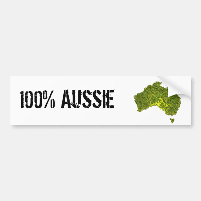 100% Aussie Bumper Sticker | Zazzle