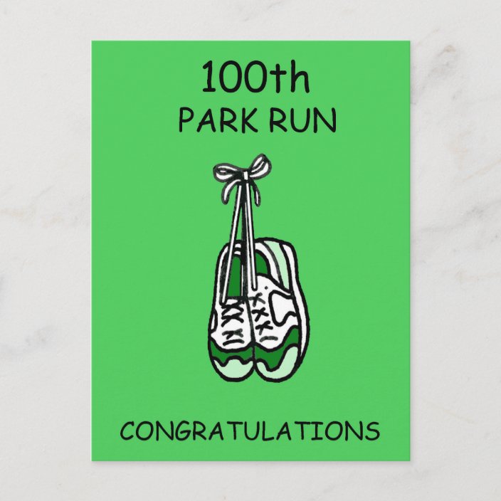 100th Park Run Congratulations Postcard | Zazzle.co.uk