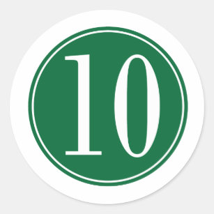 Number 10 Stickers & Labels | Zazzle UK