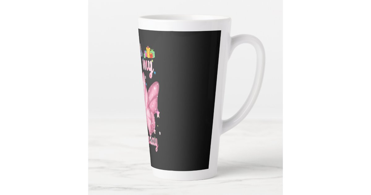 10th Birthday Girl Butterfly Princess Birthday Latte Mug | Zazzle