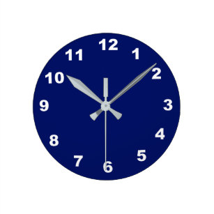 Navy Blue Wall Clocks | Zazzle UK