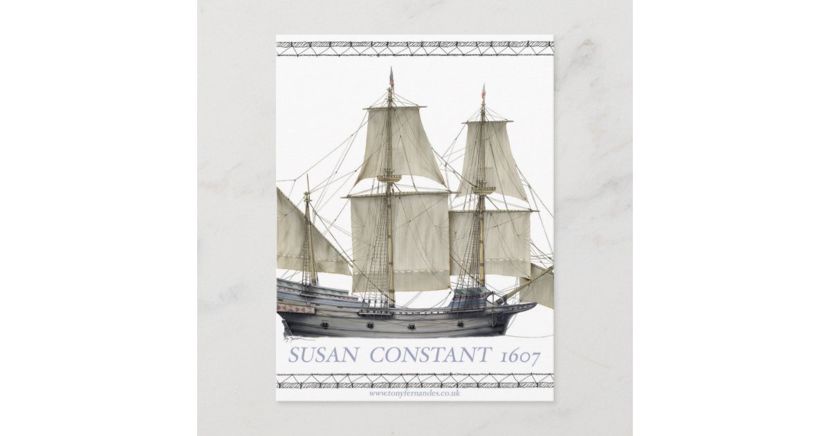 1607 susan constant postcard | Zazzle
