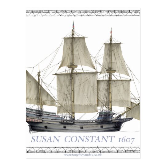 1607 susan constant postcard | Zazzle.co.uk