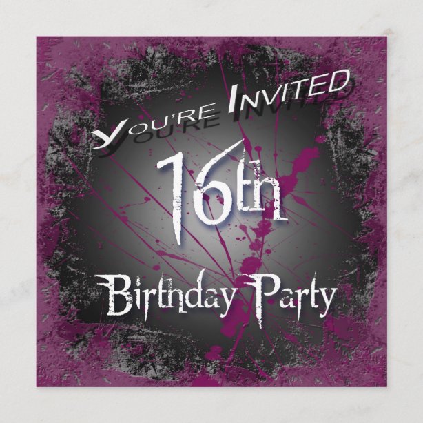 Gothic Birthday Invitations | Zazzle UK
