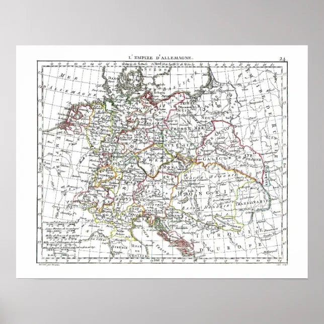 1806 Map - L'Empire d'Allemagne Poster | Zazzle