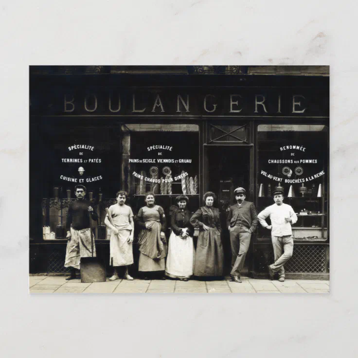 1900 Parisian Bakery Postcard | Zazzle