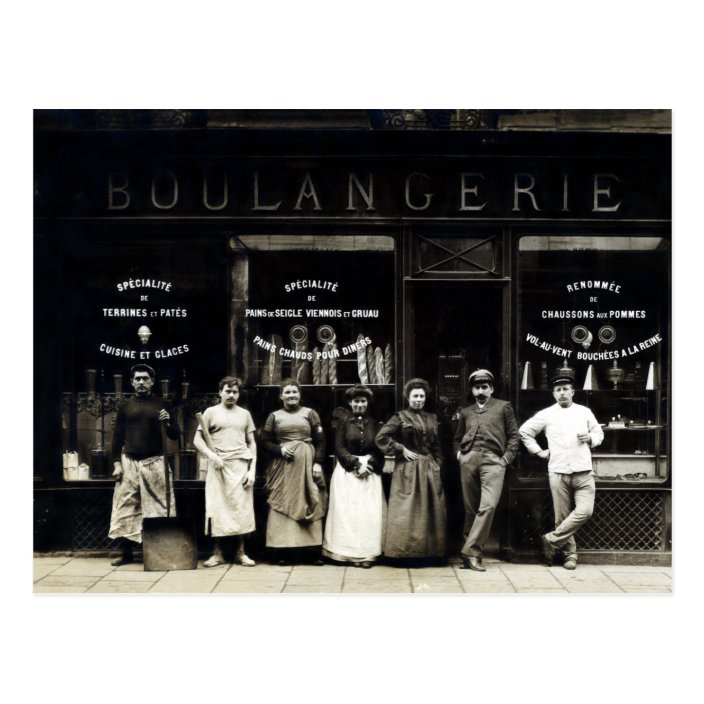 1900 Parisian Bakery Postcard | Zazzle.co.uk