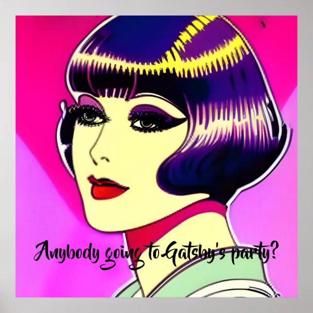 1920s Flapper - Gatsby's Party. Editable text Poster | Zazzle