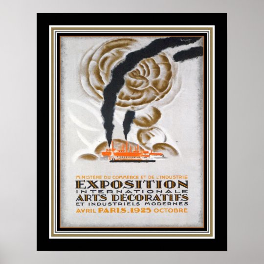 1925 Art Deco Paris Exposition Poster | Zazzle.co.uk