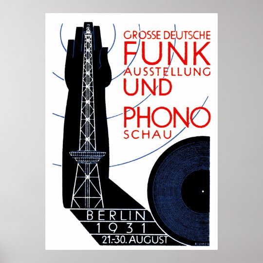 1931 German Radio and Music Expo Poster | Zazzle.co.uk