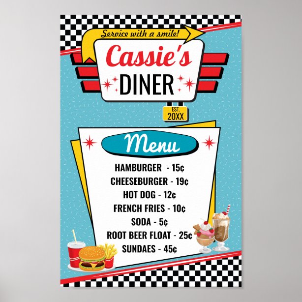 Diner Posters & Prints | Zazzle UK