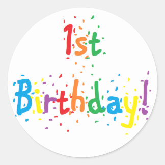 1st Birthday Stickers | Zazzle.co.uk