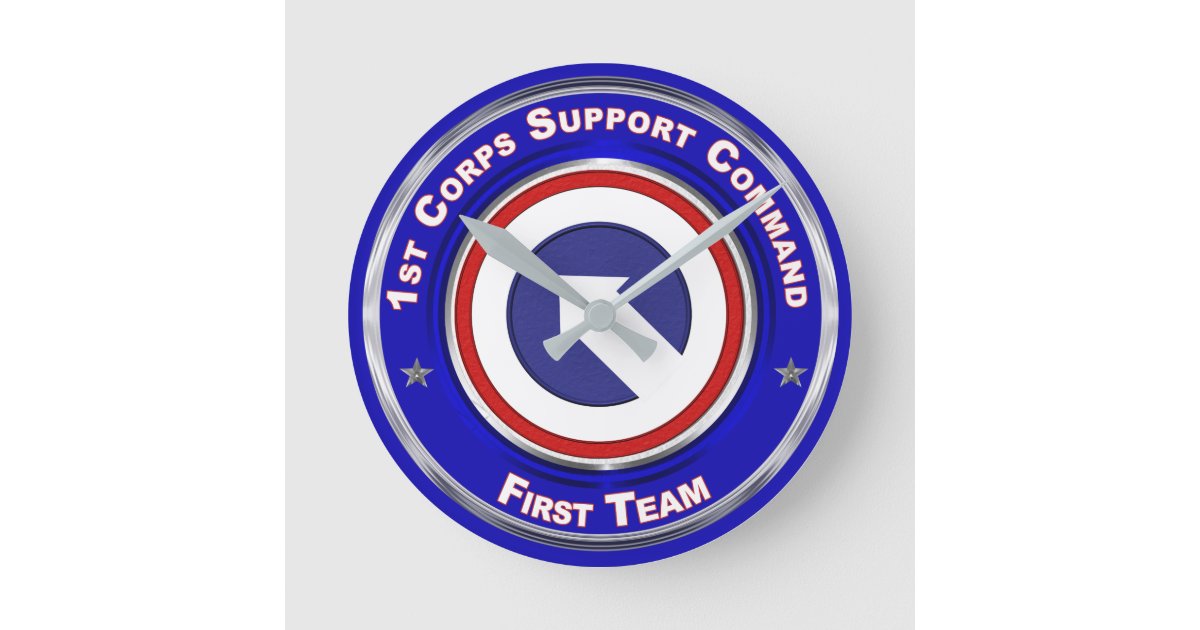 1st Corps Support Command Round Clock | Zazzle