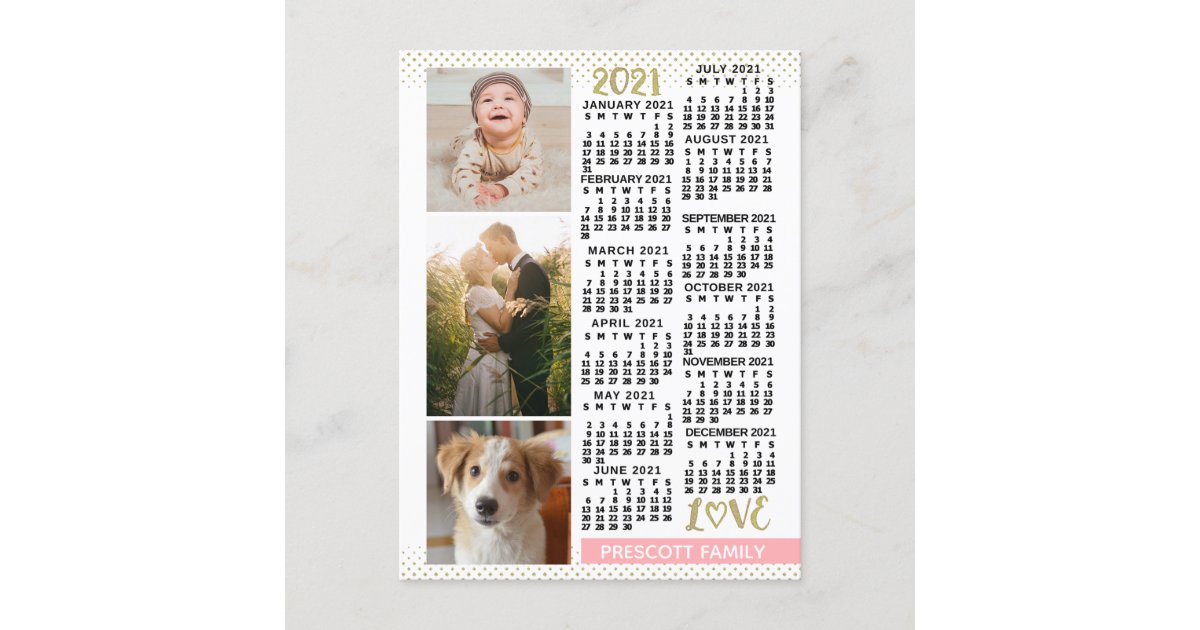 2021 Calendar (See Description for New Version) Postcard | Zazzle