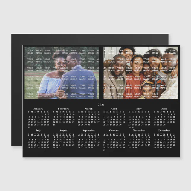 2021 Family Portrait Custom Calendar Magnet | Zazzle