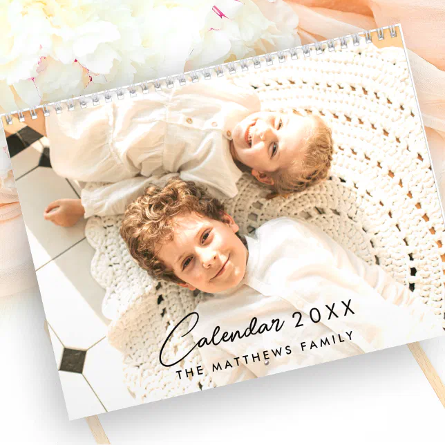 2025 Modern Custom Photo Create Your Own Family Calendar | Zazzle