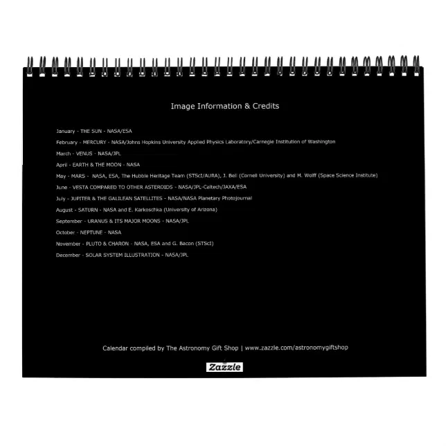 2025 Solar System Space Astronomy Planets Universe Calendar | Zazzle