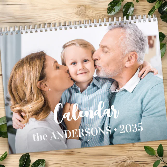2026 Modern Custom Photo Create Your Own Family Calendar | Zazzle