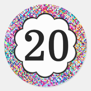 Number 20 Stickers & Labels | Zazzle UK