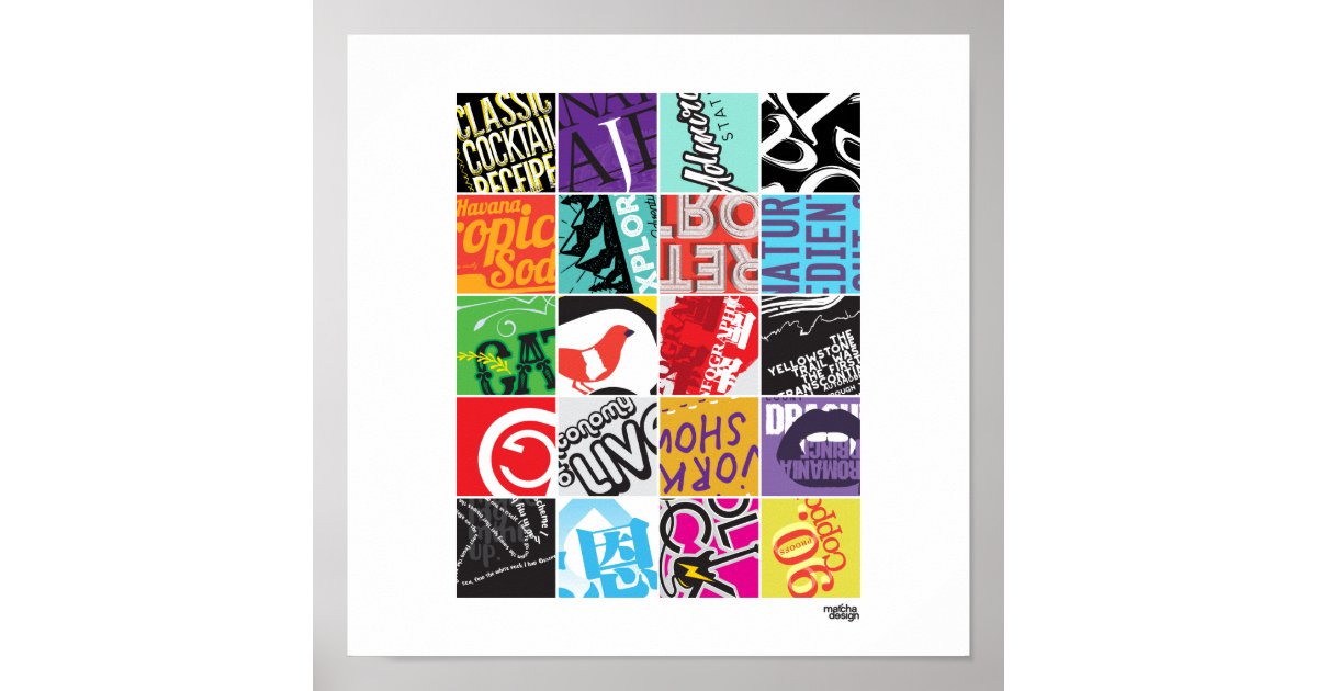 20 Squares Project II Poster | Zazzle