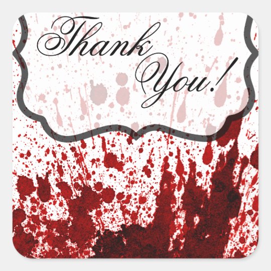 20 Thank You Stickers Blood Splatter Vampire Gothi | Zazzle.co.uk