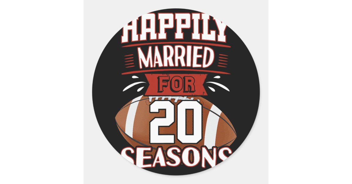 20 Years Marriage - 20th Anniversary Gift Idea T-s Classic Round ...