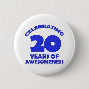 20th Birthday Badges & Pins | Zazzle UK