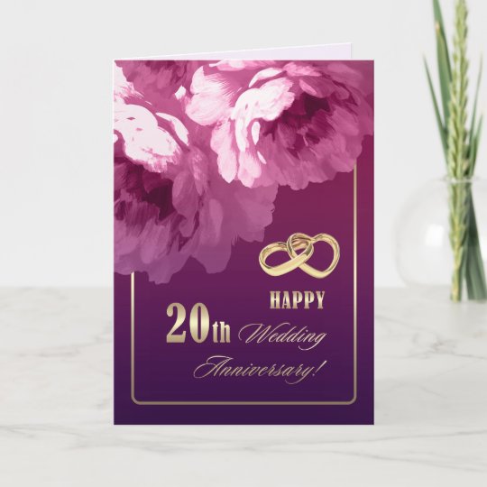 20th Wedding Anniversary Greeting Cards Zazzle co uk