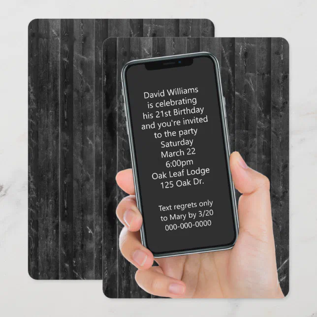 21st Birthday Party Text Message Invitation | Zazzle