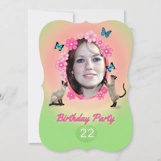 22nd Birthday Party Invitation | Zazzle