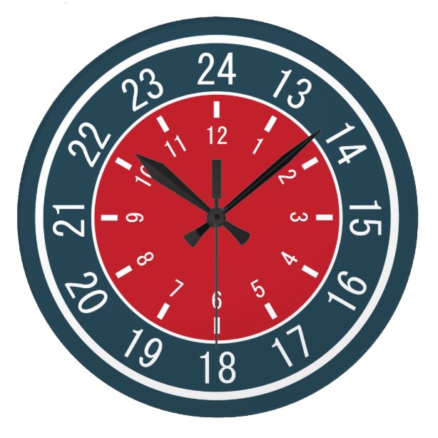 24 Hour Wall Clocks | Zazzle UK