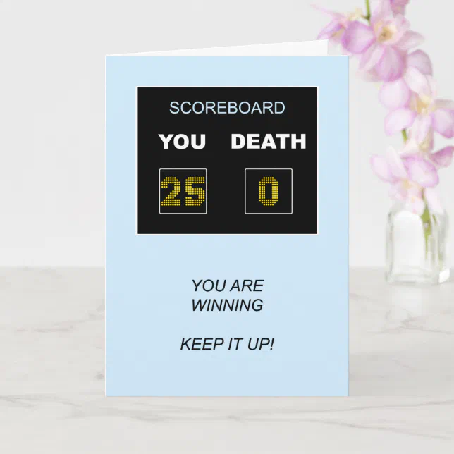 25th Birthday Scoreboard Card | Zazzle