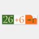 26+6=1 BUMPER STICKER | Zazzle