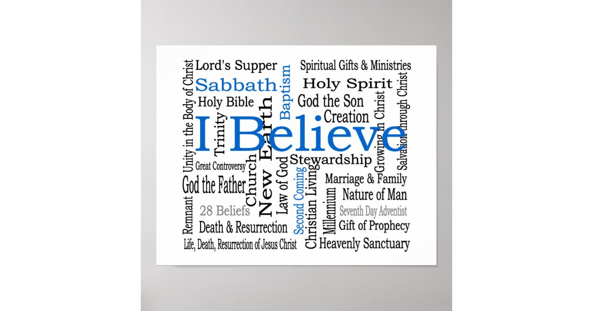 28 Beliefs - Seventh-Day Adventist Poster | Zazzle