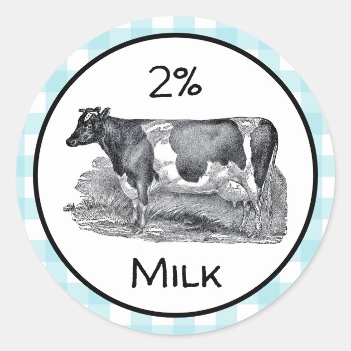 2% Milk Label | Zazzle.co.uk