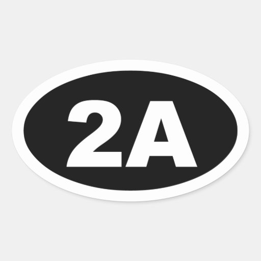 2A sticker (black) | Zazzle
