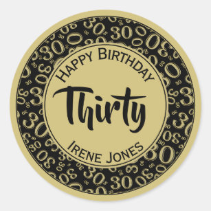 30th Birthday Stickers & Labels | Zazzle UK