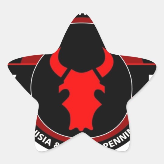 34TH INFANTRY DIVISION" RED BULL" STAR STICKER | Zazzle.co.uk